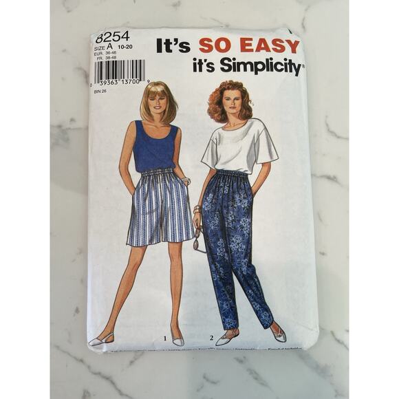 Simplicity | Office | Vintage Simplicity 8254 Casual Resort Pants ...